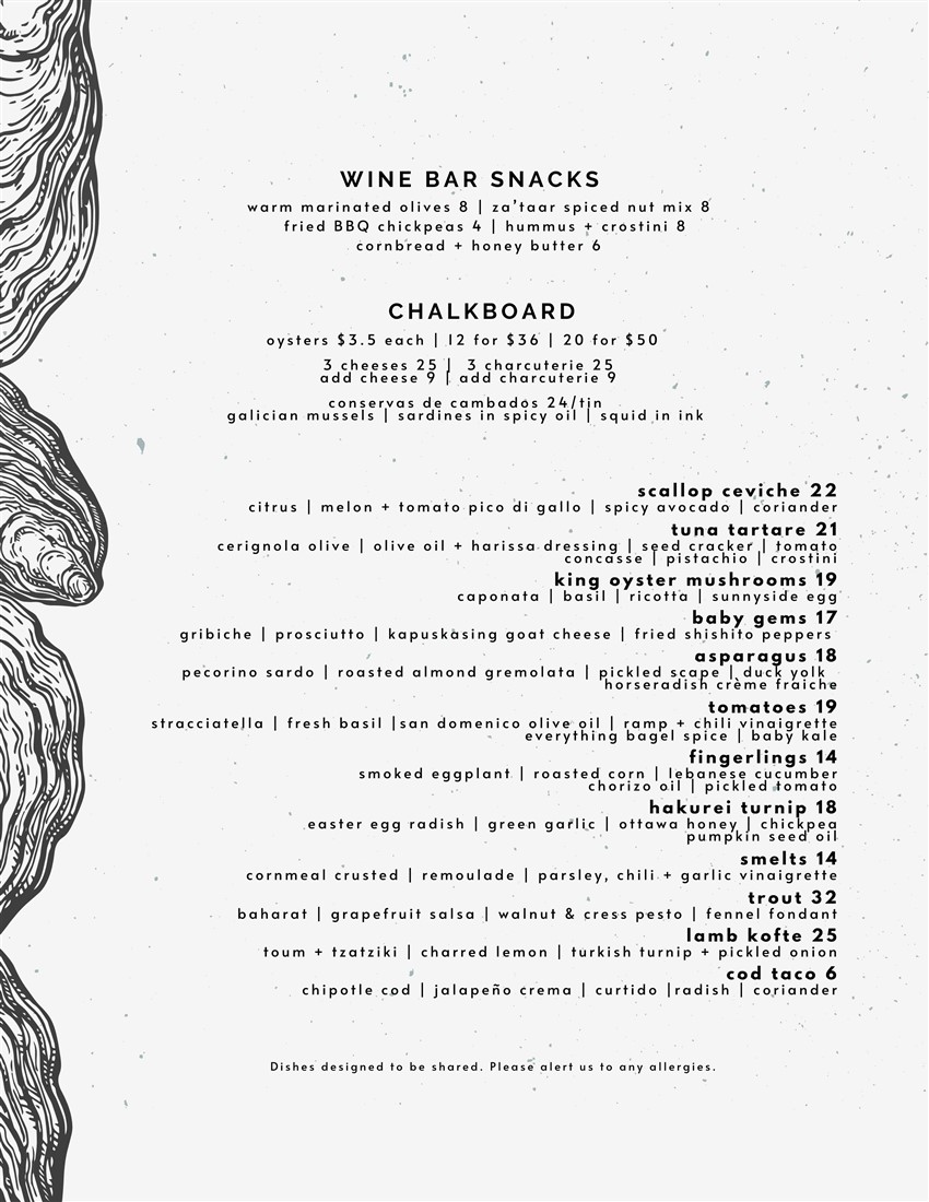Dine-in Menu